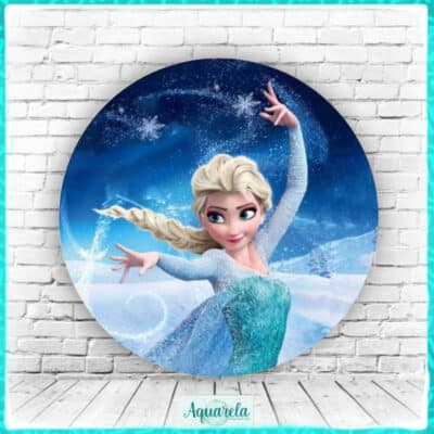 Painel Frozen Gelo 120 cm diametro - Aquarela